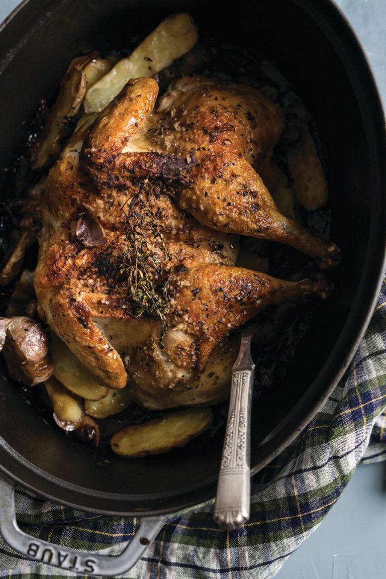 Brick Chicken with Potatoes and Onions Gluten-Free Recipe