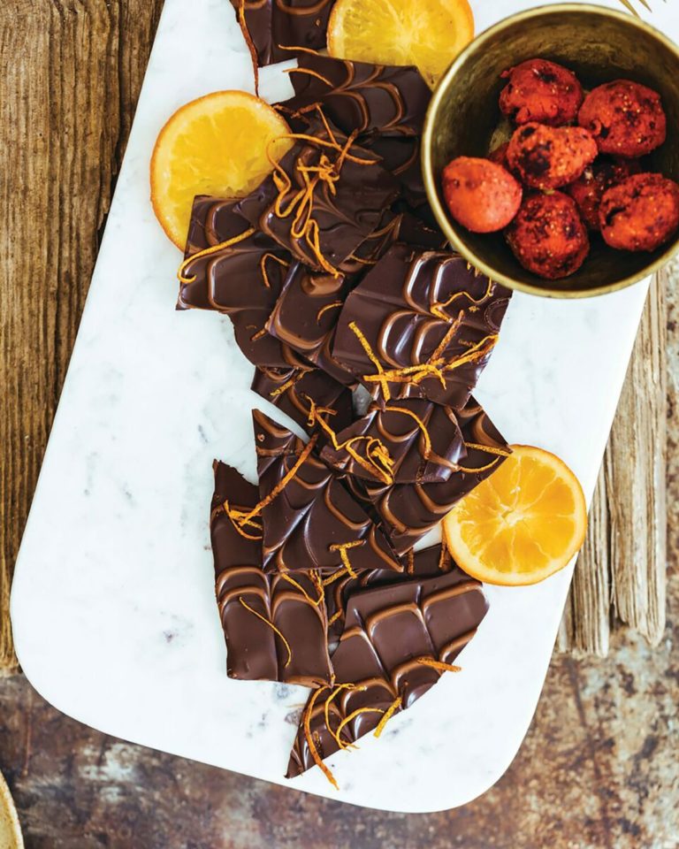 Swirled Chocolate Bark Orange Zest Gluten Free Holiday Treats