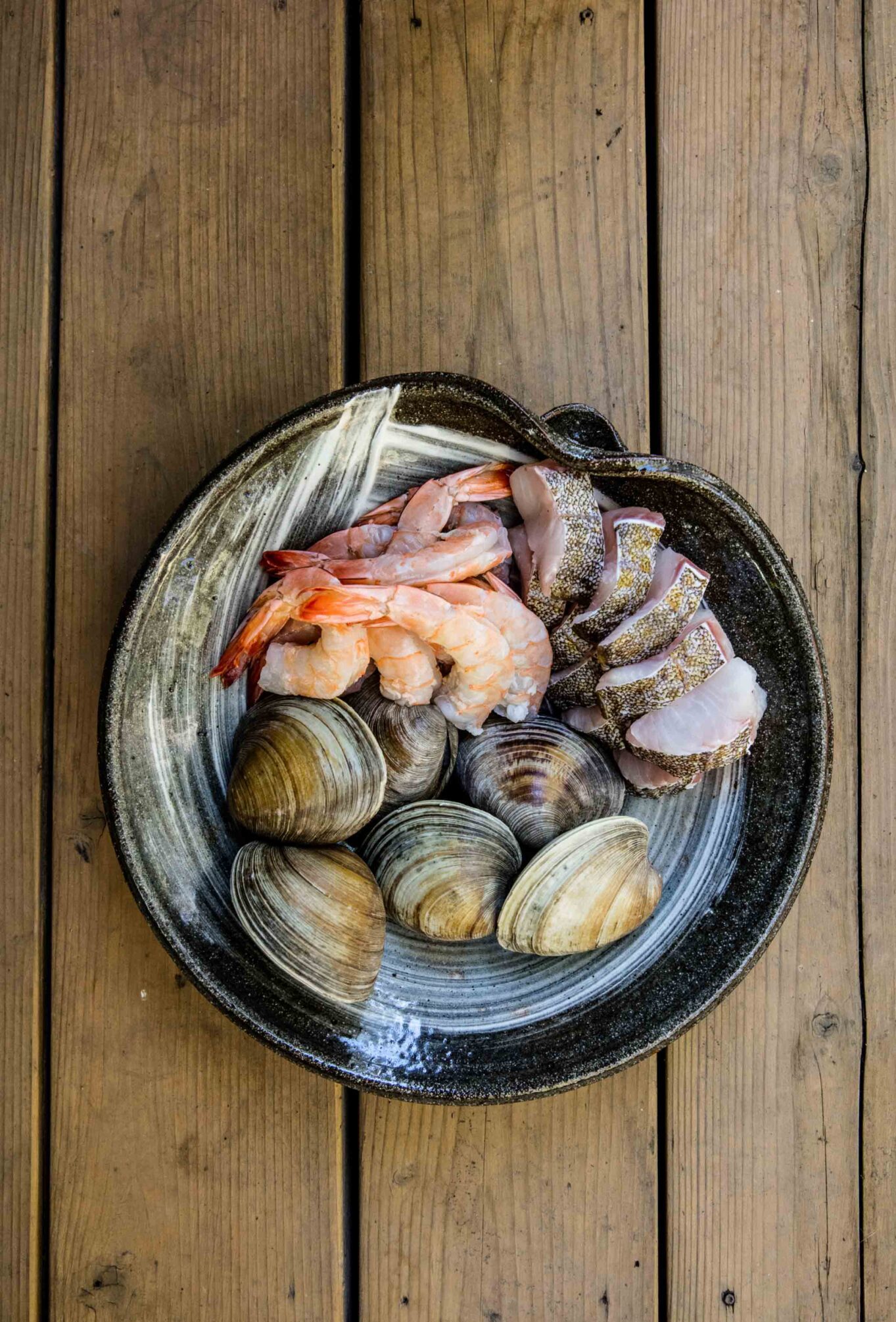 Lingcod-Fillet-Shrimps-and-Clams | GFF Magazine