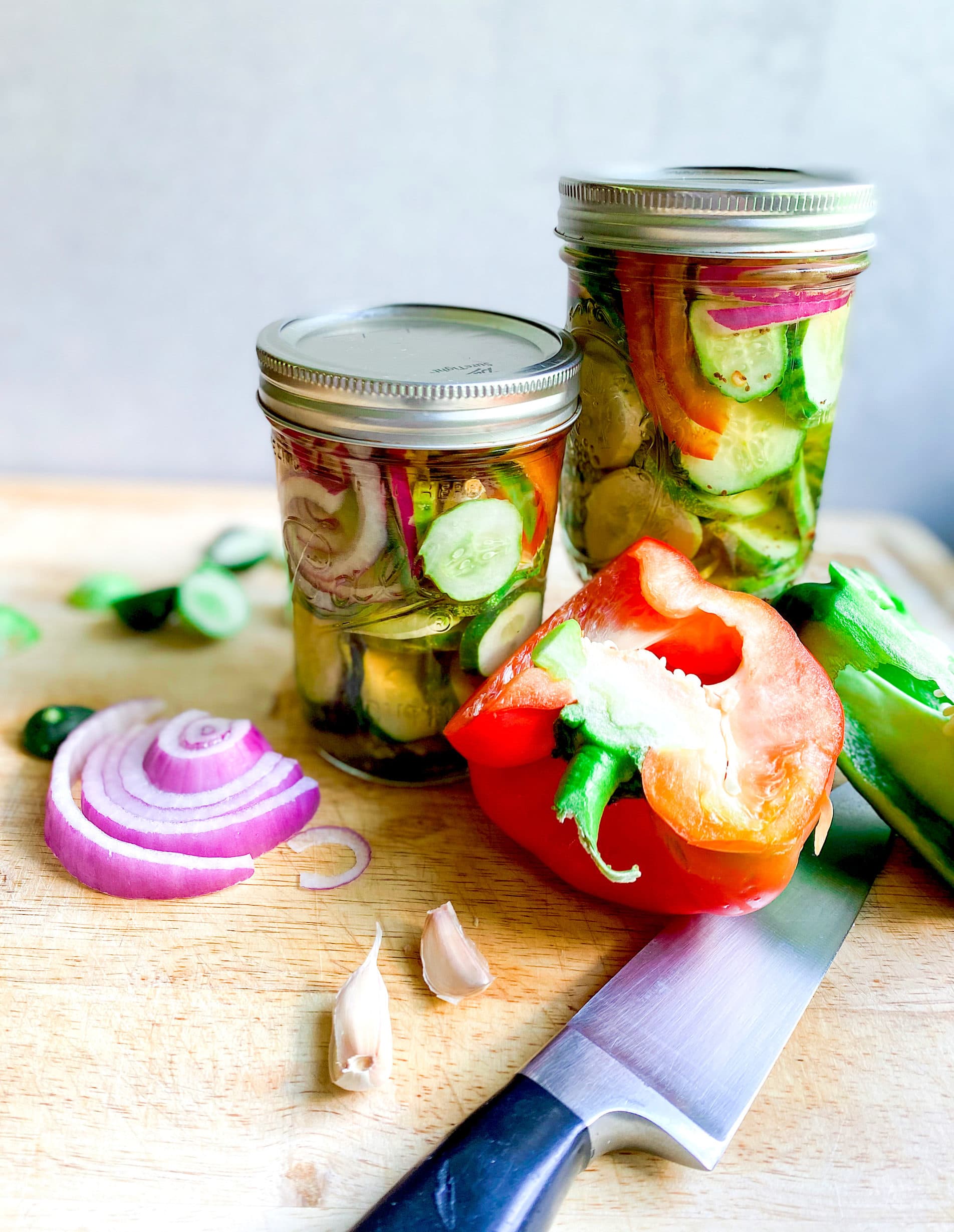Quick pickled vegetable recipe for vibrant, crunchy cucumbers