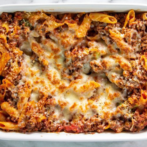 gluten free baked pasta with cheese